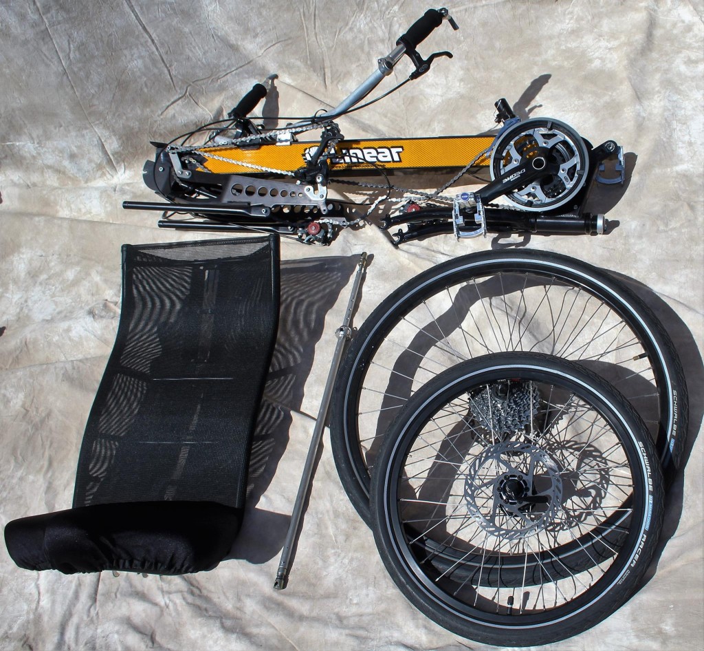 7 Folding travel recumbent - Linear Recumbent Bikes